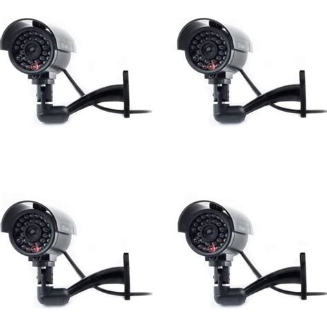 Lot De 4 Caméras Factice Fausse Dummy Caméra Cctv Sécurité Surveillance