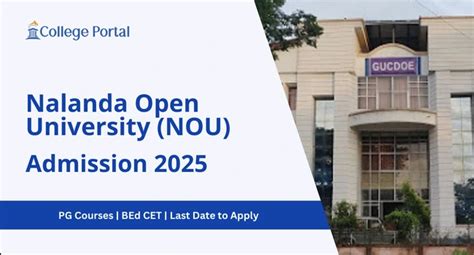 Nalanda Open University Admission 2025 Pg Last Date And Fees