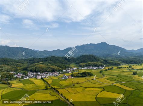 安徽省宣城市旌德镇三山村梯田田园田野自然风景摄影汇图网