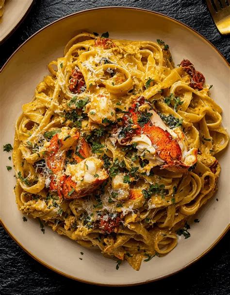 Creamy Tuscan Lobster Pasta