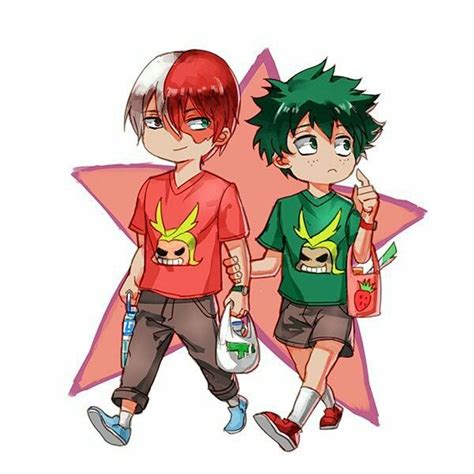 Boku No Hero Academia Todoroki Shouto Midoriya Izuku Tododeku