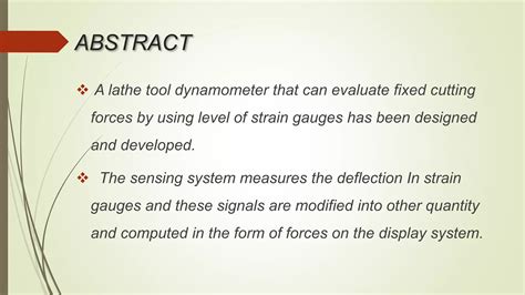 Force Analysis Of Lathe Tool Dynamometer Ppt