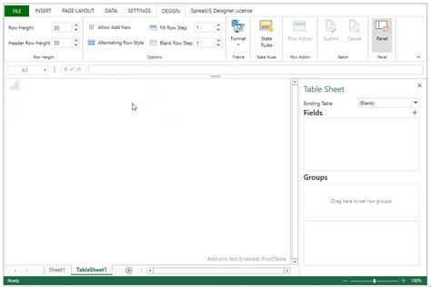 Tablesheet Javascript Spreadsheet Spreadjs