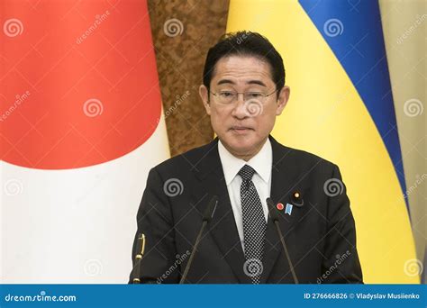 Japanese Prime Minister Fumio Kishida Is Holding A News Conference In