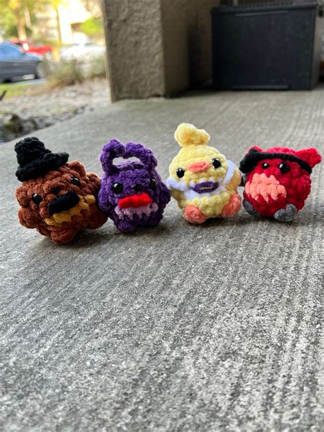 Fnaf Crochet Plush Amigurumi Birthday T Party Favor Friend T Etsy