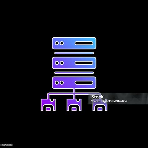 Big Data Blue Gradient Vector Icon Stock Illustration Download Image