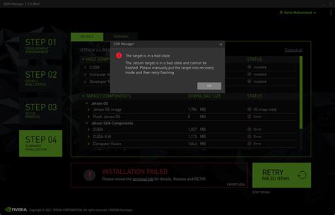 Flash Issue The Target Is In A Bad State Jetson Tx2 Nvidia