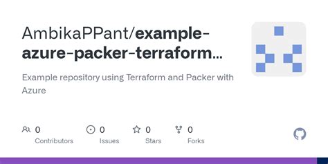 github ambikappant example azure packer terraform packer example
