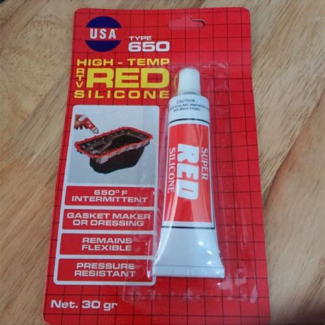 Jual Lem High Temp Red Silicone USA 650 30gr Sealant Paking Gasket