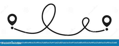 Pin Map Line Navigation Pointers Stock Illustration Illustration Of Destination Point 258137042