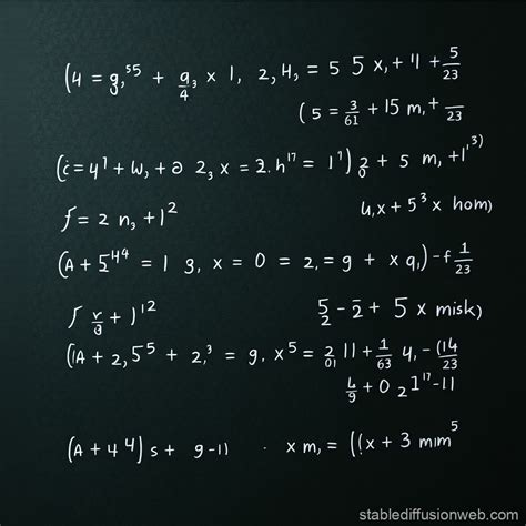 Math Problem Stable Diffusion Online