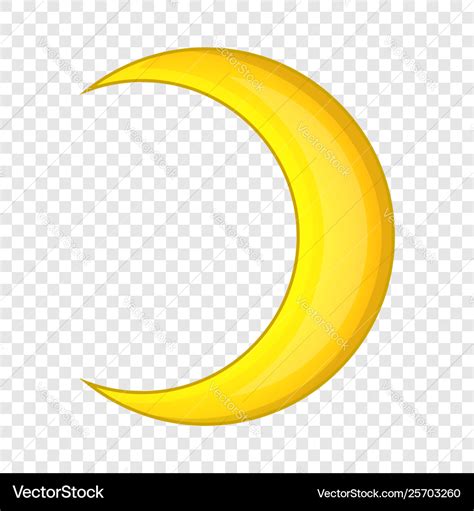 Crescent Moon Icon Cartoon Style Royalty Free Vector Image