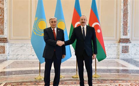 President Of Azerbaijan Ilham Aliyev Meets With President Of Kazakhstan