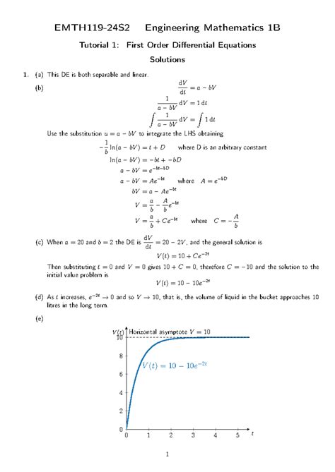 EMTH119 24S2 Tutorial 01 Solutions EMTH119 24S2 Engineering