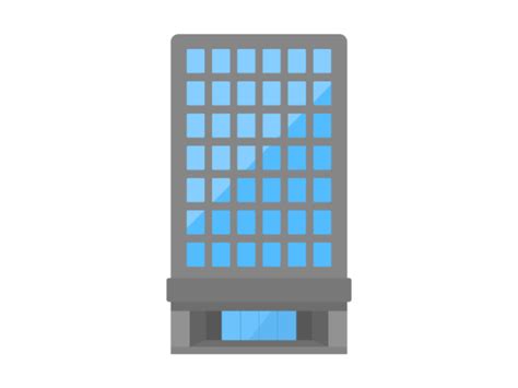 オフィスビル（黒）の無料イラスト イラストセンター