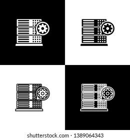 Set Server Gear Icons Isolated On Stock Vector Royalty Free 1389064343 Shutterstock