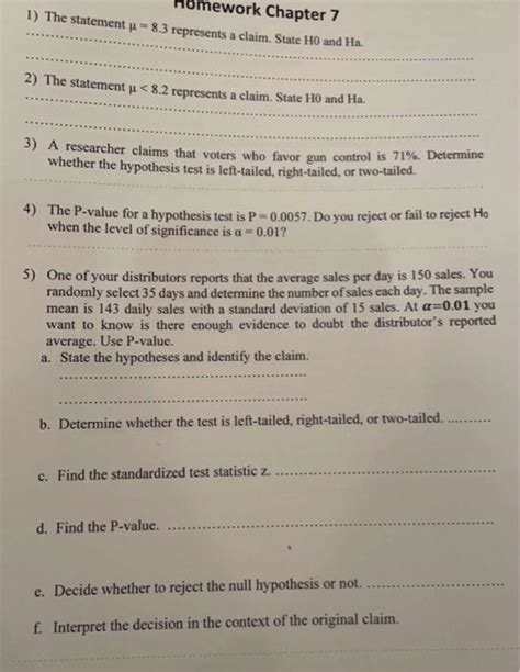 Solved Ework Chapter 7 1 The Statement U 8 3 Represents A