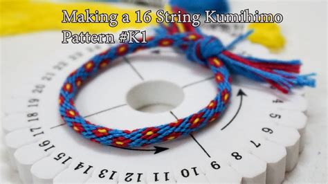 Kumihimo Pattern K1 16 Strand Braid Youtube