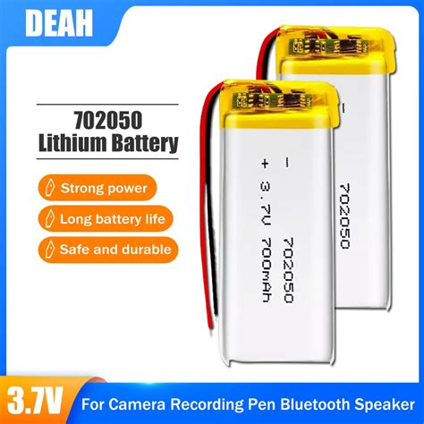 시계 Led 조명용 충전식 리튬 폴리머 배터리 원격 제어 완구 Gps Mp5 블루투스 스피커 702050 37v