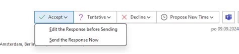 Outlook Invitation Accept Meeting Without Sending Response