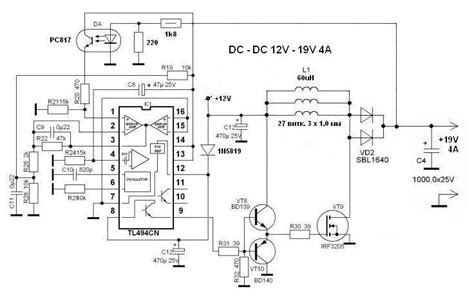Dc Dc 12 19  736 X 470 100 Электроника Принципиальная схема Электротехника