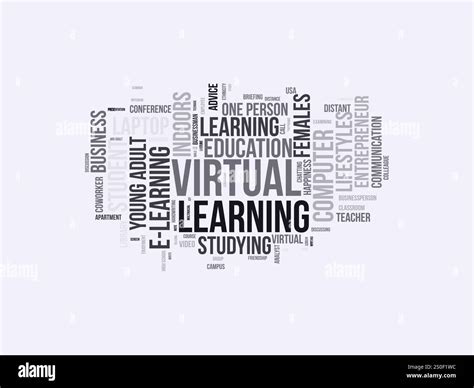 Virtual Learning Word Cloud Template Virtual Learning Concept Vector