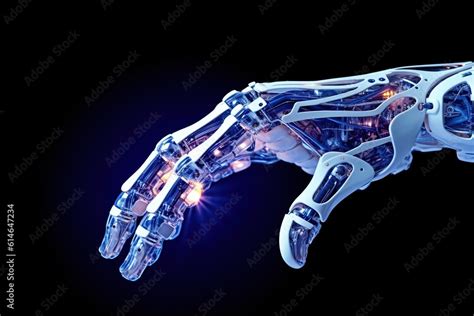 Bionic Hand Prosthetic Human Limbs Modern New Cyber Arm For Disabled People Generative AI