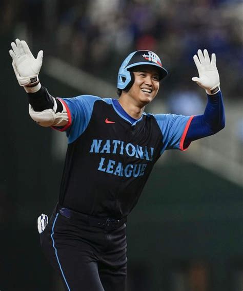 大谷翔平、第2打席でオールスター初アーチの豪快3ラン 今永昇太は初登板1回3者凡退／詳細 Mlb 日刊スポーツ Mlb
