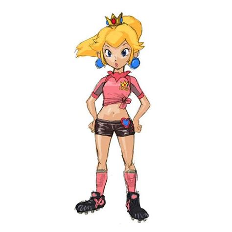 Super Mario Strikers Concept Art Of Princess Peach By Dergamer0 On