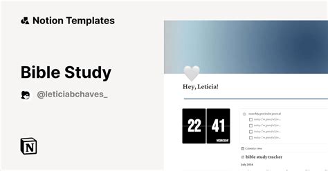 Bible Study Template Notion Marketplace