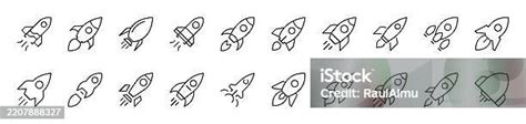 우주선 관련 라인 아이콘 모음입니다 편집 가능한 스트로크 인포그래픽 기사 서적 전단지 배너에 적합 개발에 대한 스톡 벡터 아트 및 기타 이미지 Istock