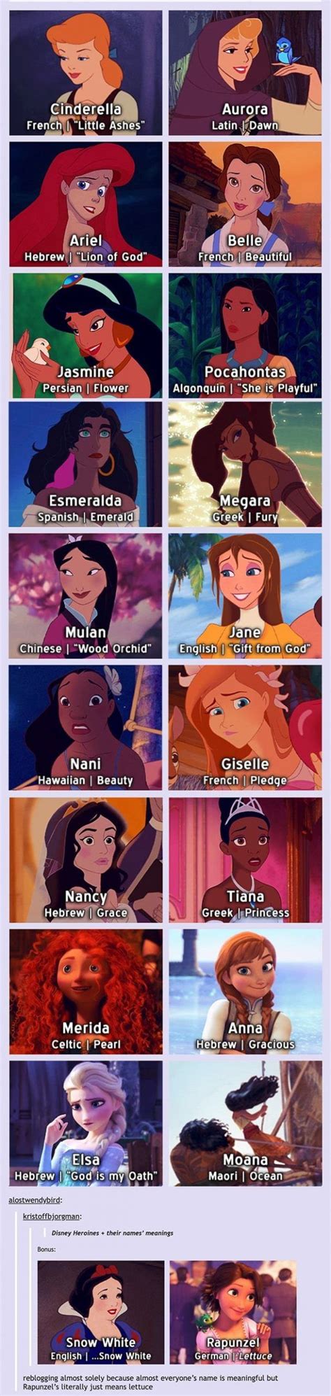 The Hidden Meanings Behind Disney Princess Names Disney Princess