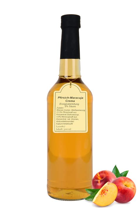 Pfirsich Maracuja Crema Essigzubereitung Säure