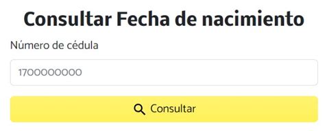 Consultar Fecha De Nacimiento Con Número De Cédula 2024