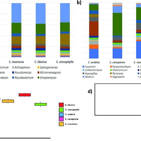 A B Relative Abundances Of Bacterial A And Fungal B Genera From