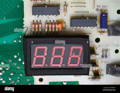 Three Digit Blank Display On Electronic Circuit Board Stock Photo Alamy