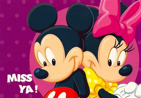 My Favorite Disney Postcards Mickey And Minnie Mouse Miss Ya