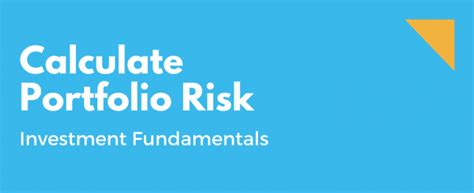 How To Calculate Portfolio Risk From Scratch Examples Included