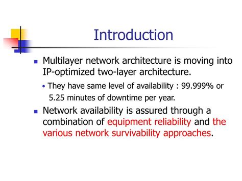 Ppt Survivability In Ip Over Wdm Networks Powerpoint Presentation Free Download Id6917403