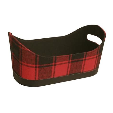 Buffalo Plaid Fabric Container Red And Black