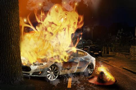 Unfall Zweiter Tesla S Ausgebrannt Es Brennt Bei Tesla