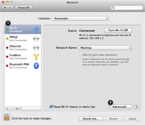 Assigning A Locally Networked Computer A Static Ip Address In Mac Os X