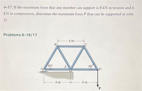 Solved If The Maximum Force That Any Member Can Support Is Chegg