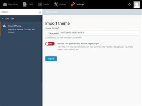 Import Themes Plugins Plugin October CMS
