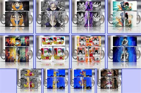 Pack Dragon Ball Plantillas Tazas Sublimar Plantillas Para Sublimar
