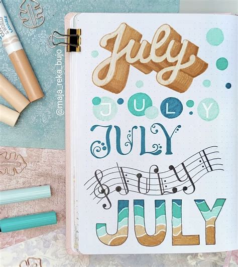 31 Best July Bujo Headers To Add Color To Your Spreads Atinydreamer