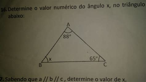 Determine O Valor Númerico Do ângulo X No Triângulo Abaixo Brainly