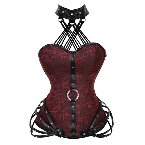 Cheap Steampunk Steel Boned Gothic Overbust Corsets Hiipps