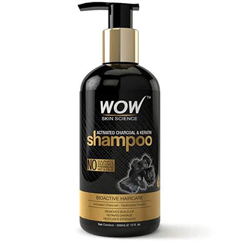 Wow Skin Science Activated Charcoal And Keratin Shampoo 300ml Sifsaf