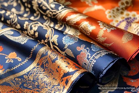 Ai创作图装帧花纹锦缎卷轴绸布 高端绸布 新疆艾德莱丝绸 丝绸布料锦缎 布料锦缎服装汉服图案 兽纹丝绸 丝绸印花素材 花纹丝绸绸缎卷轴绸布 汉服刺绣绸缎锦缎丝绸 绸布店包装纸 丝绸真丝印染印花